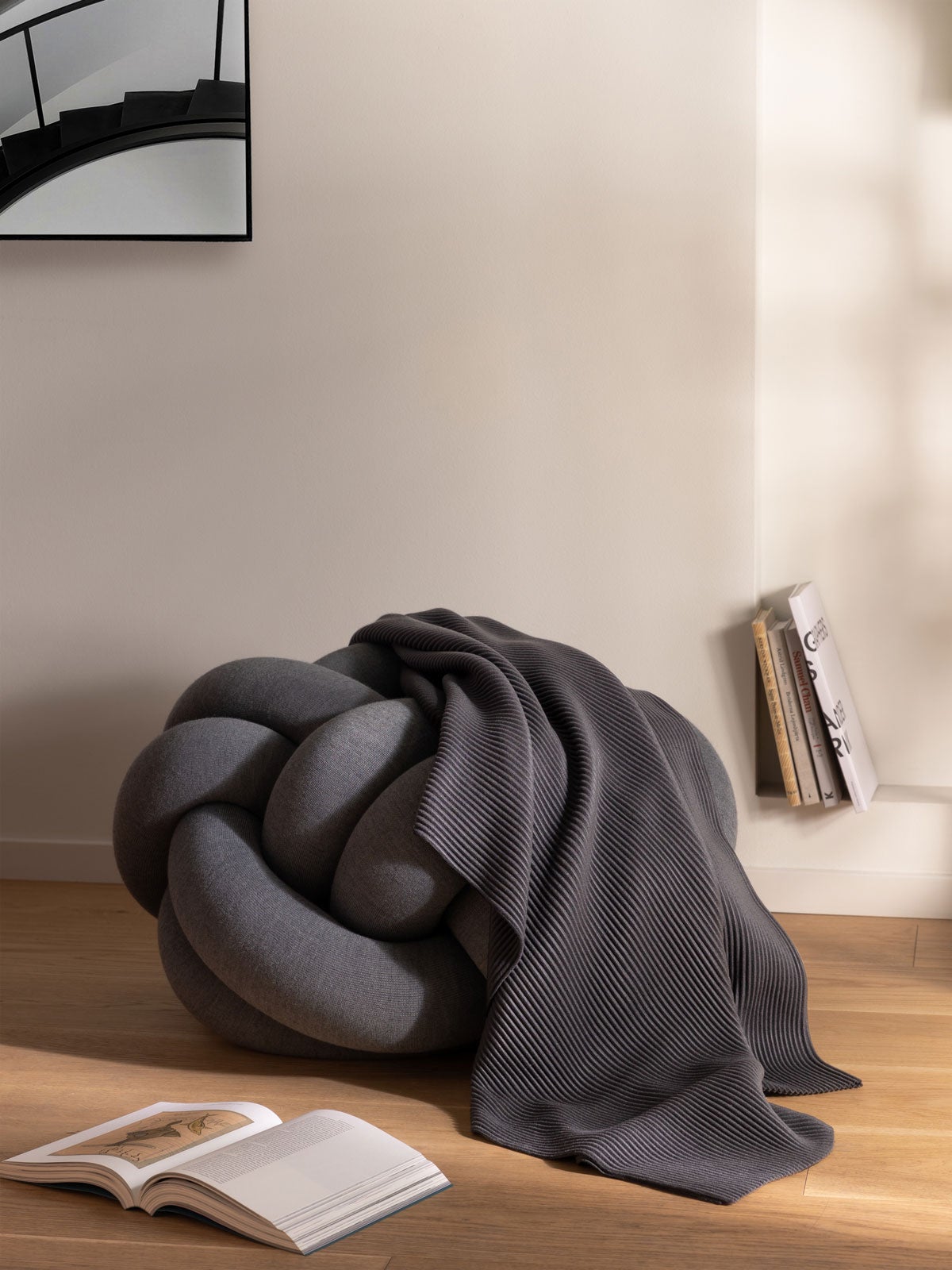 Pleece Pläd 140x170 | Dark Grey | Design House Stockholm | Tibergs Möbler