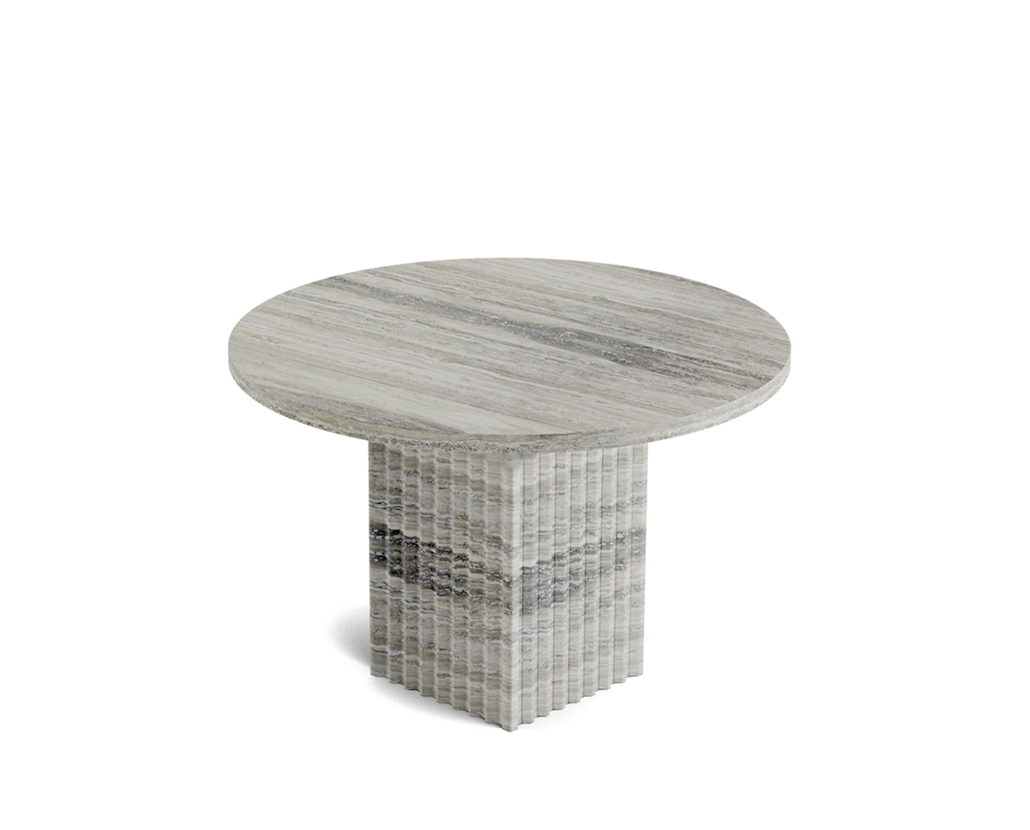 Soho Coffee Table Low | Silver Travertine | NORR11 | Tibergs Möbler